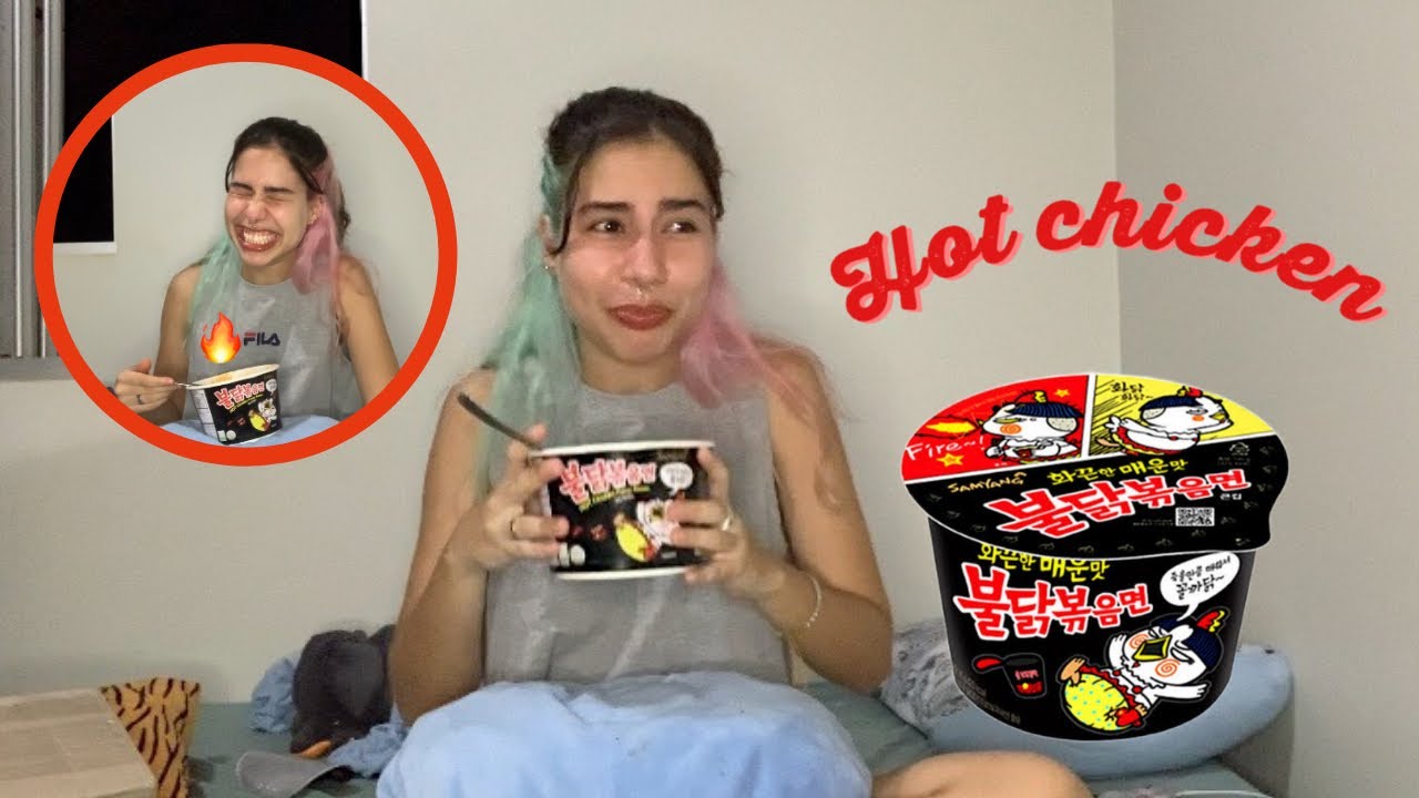 Provando miojo coreano apimentado 🌶 🔥 Hot spicy chicken challenge - YouTube