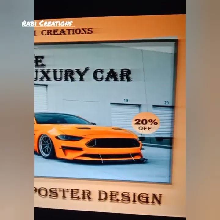 |How To Create Car Poster Design|#car #orange #rabicreations #project # ...