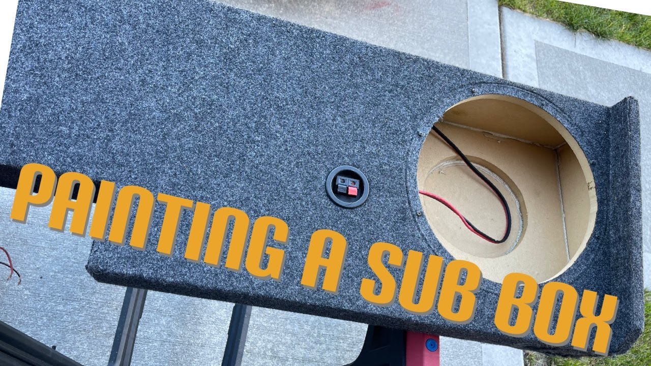 Can you paint or "bed liner" over carpet on a subwoofer box? - YouTube