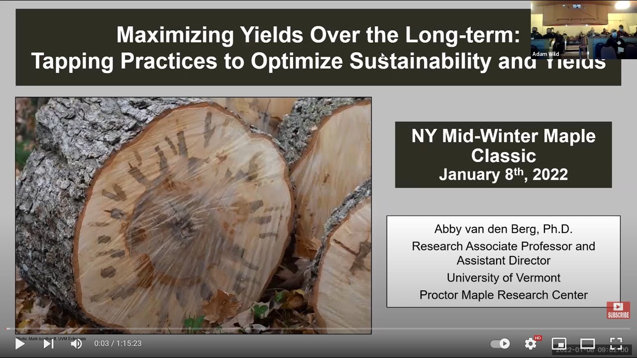 Tapping Practices to Optimize Maple Long-term Yields and Sustainability ...