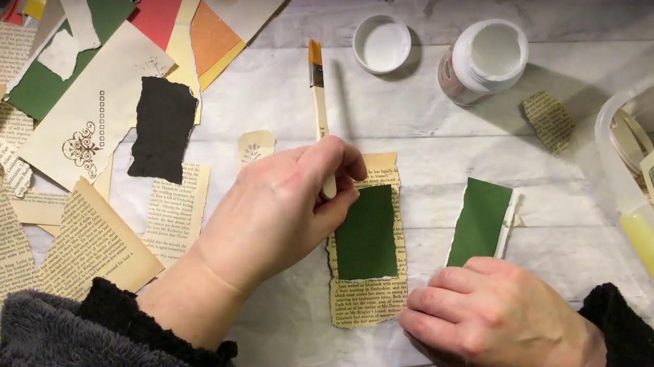 Collaged Tag Bases - Scrapbuster #6 - YouTube
