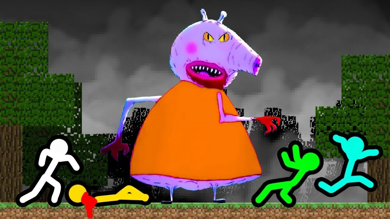 Stickman VS Minecraft: Mutant Mommy Pig.exe - AVM Shorts Animation ...