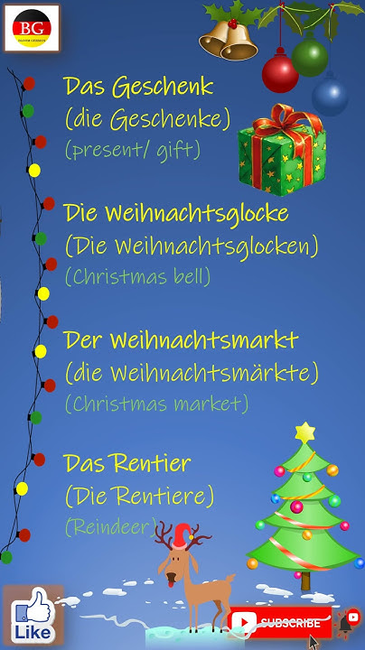 weihnachten | German Vocabulary | Christmas | A1 | A2 - YouTube
