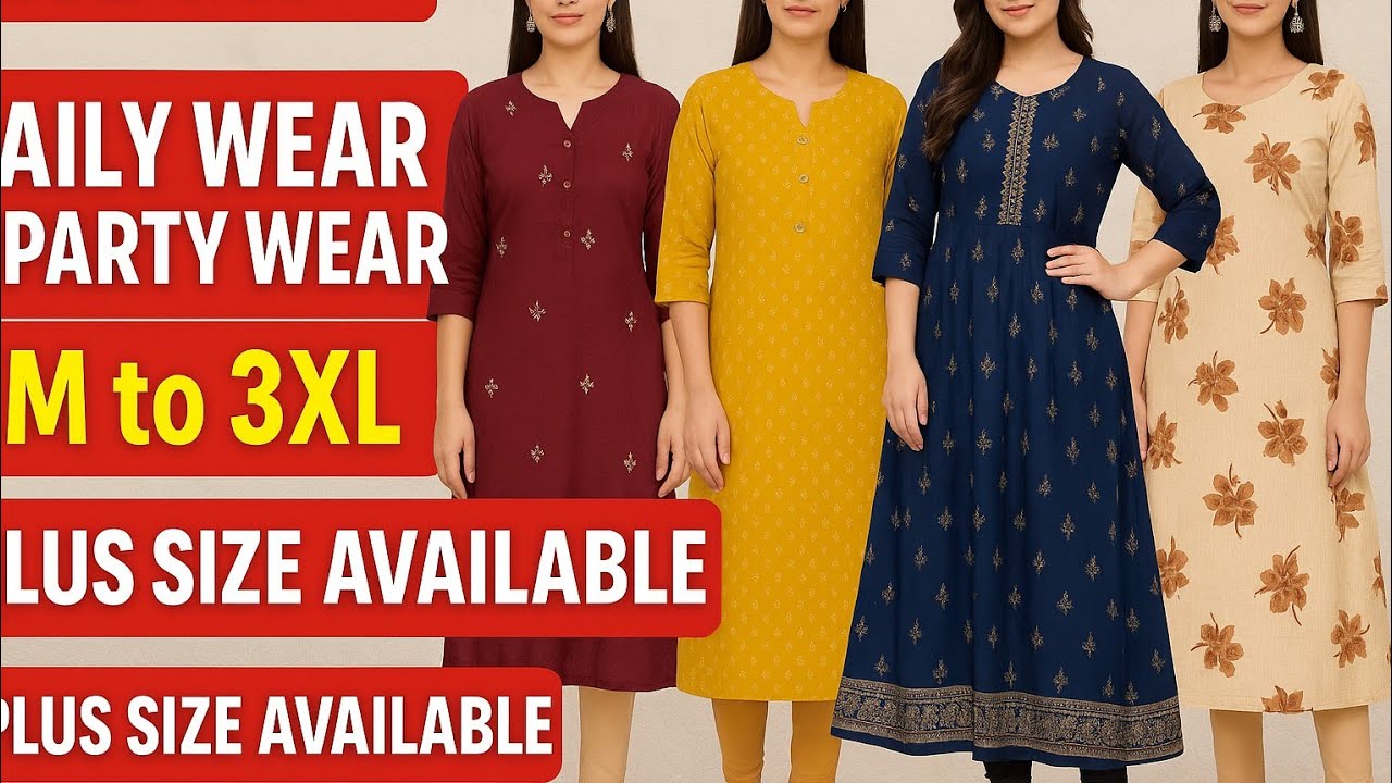 Daily wear & party wear dresses available in M to 3XLPlus size ...