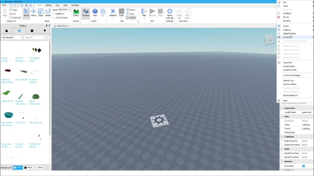 Roblox Studio Death Screen - YouTube