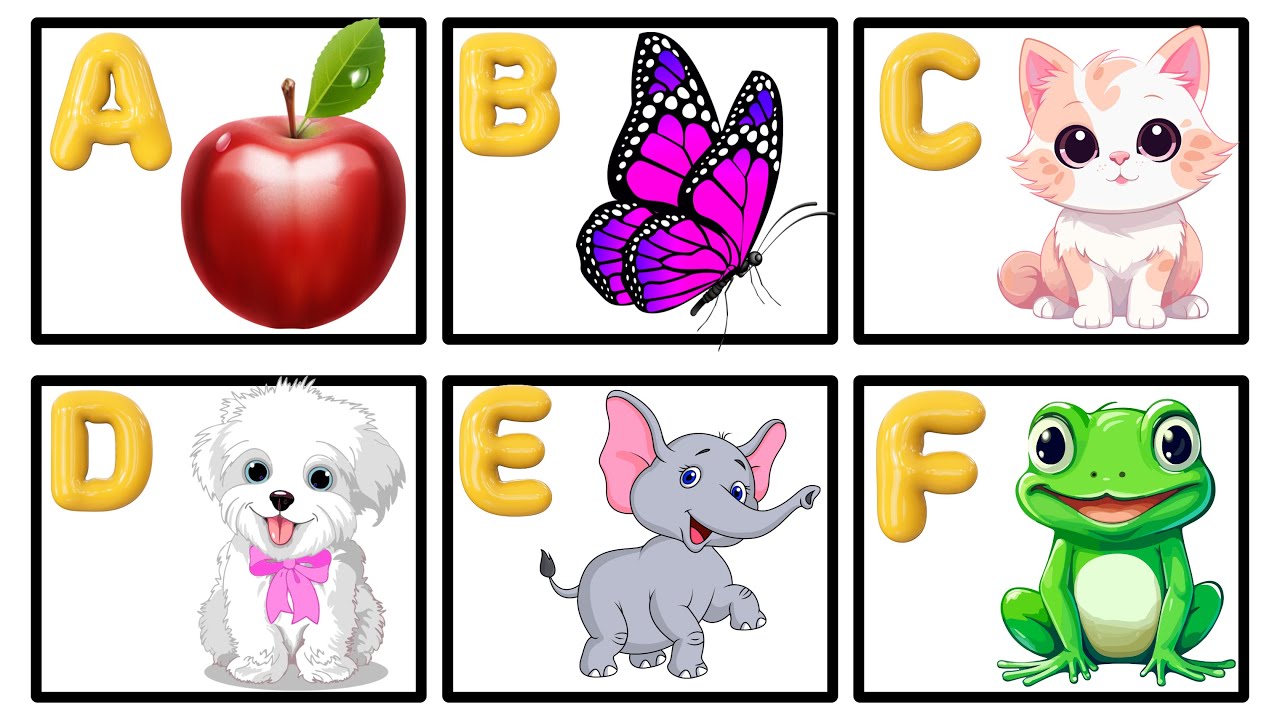 Learning ABC Letters and Basic English Vocabulary | ABC Phonics Song ...