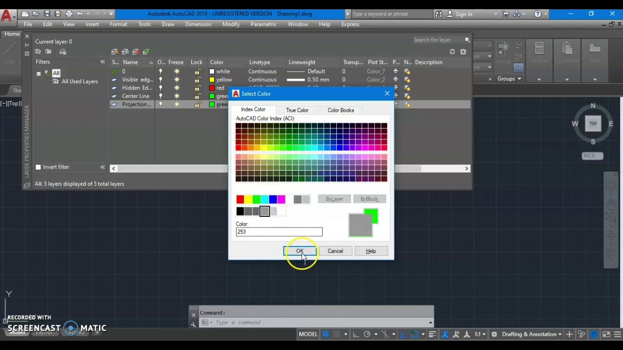 1. Basic Commands in AutoCAD - Engineering Drawing - Orthographic ...
