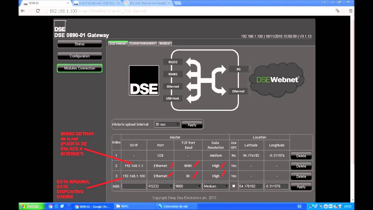 CONFIGURACION DE GETWAY DSE890 DseWebnet paraCONTROL REMOTO GENERADOR ...