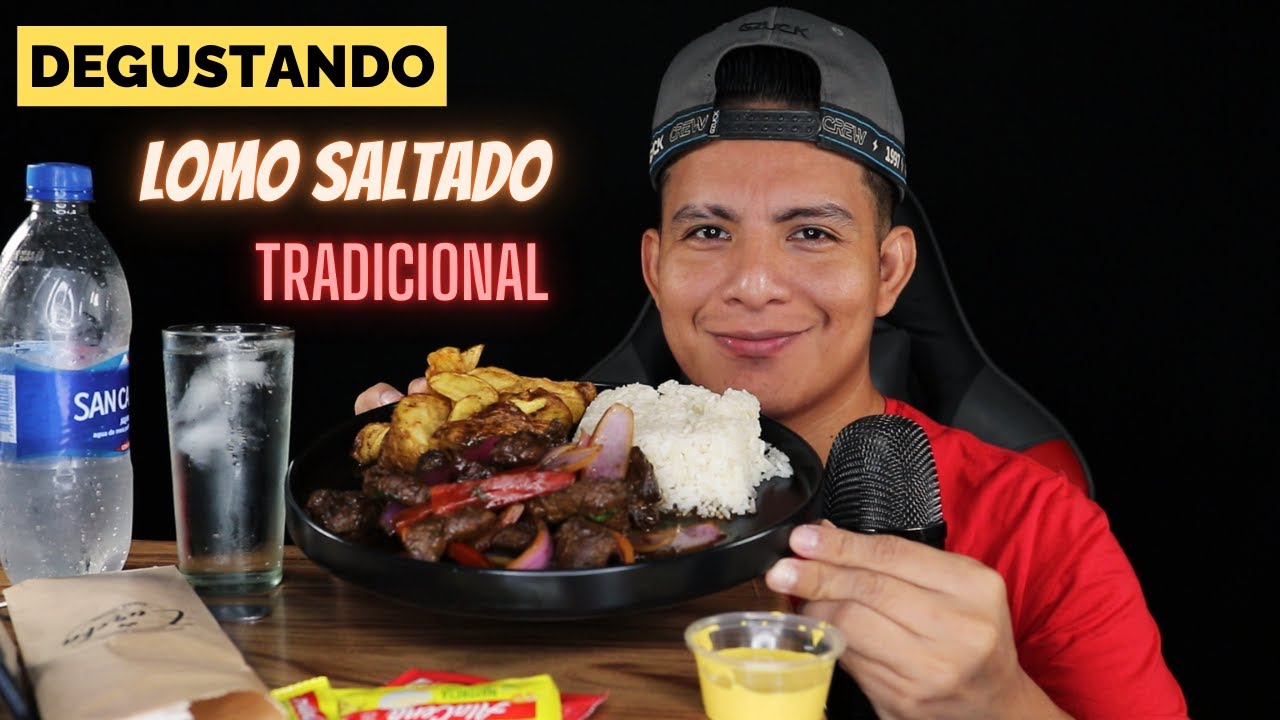 COMIENDO LOMO SALTADO TRADICIONAL || ASMR || - YouTube