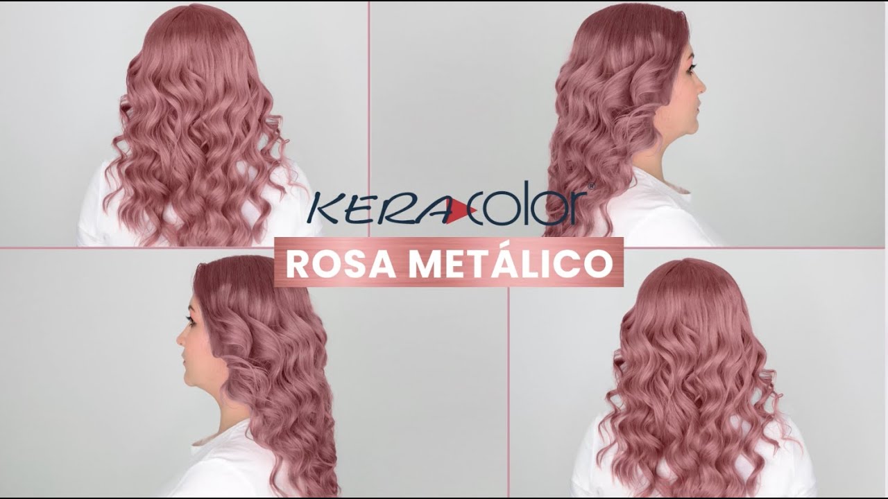 💕 #HairColor ¿Como lograr el tono Rosa Metálico de #Keracolor? 💕 - YouTube