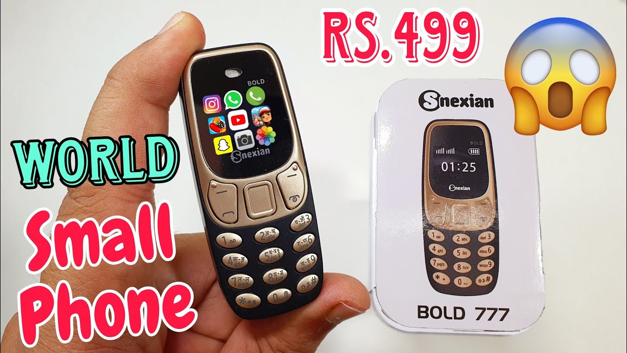World Smallest Phone | Snexian Bolt 777 Mobile Phone | Small Phone ...