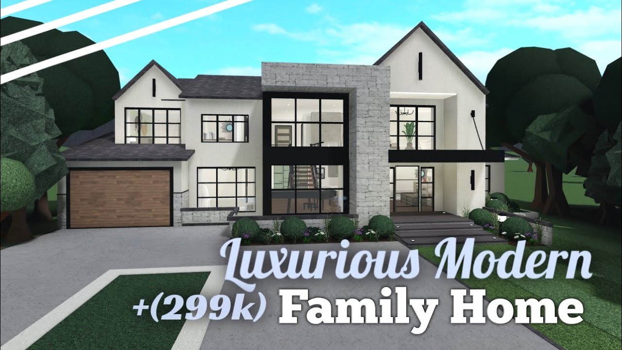 Roblox-Bloxburg // Luxurious Modern Family Home (299k) tour ...