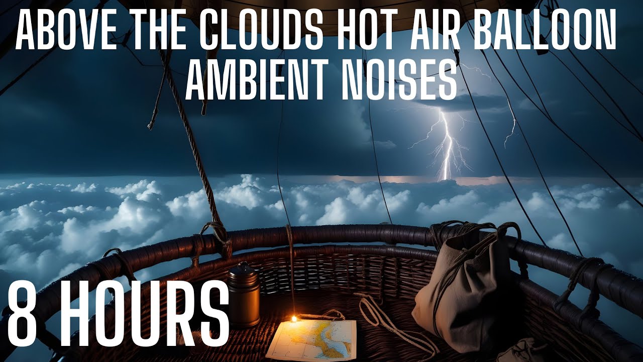 Lost Hot Air Balloon Storm Above the Clouds Lightning, Wind & Distant ...