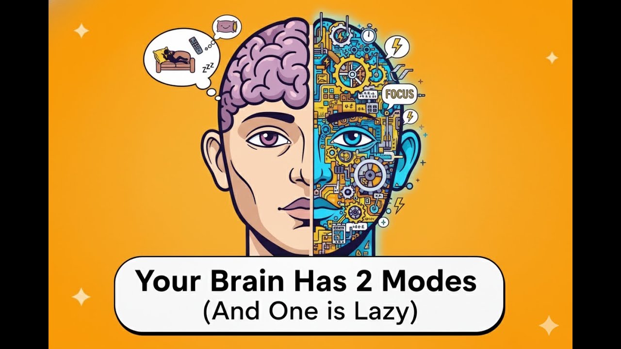 Your Brain Has 2 Modes (And One is Lazy) - YouTube