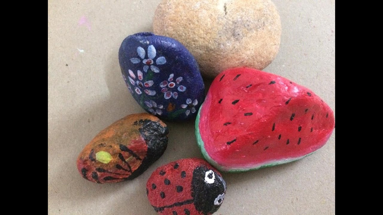 Stone Painting|Stone Art| pebble art |Watermelon Painting on Stone ...