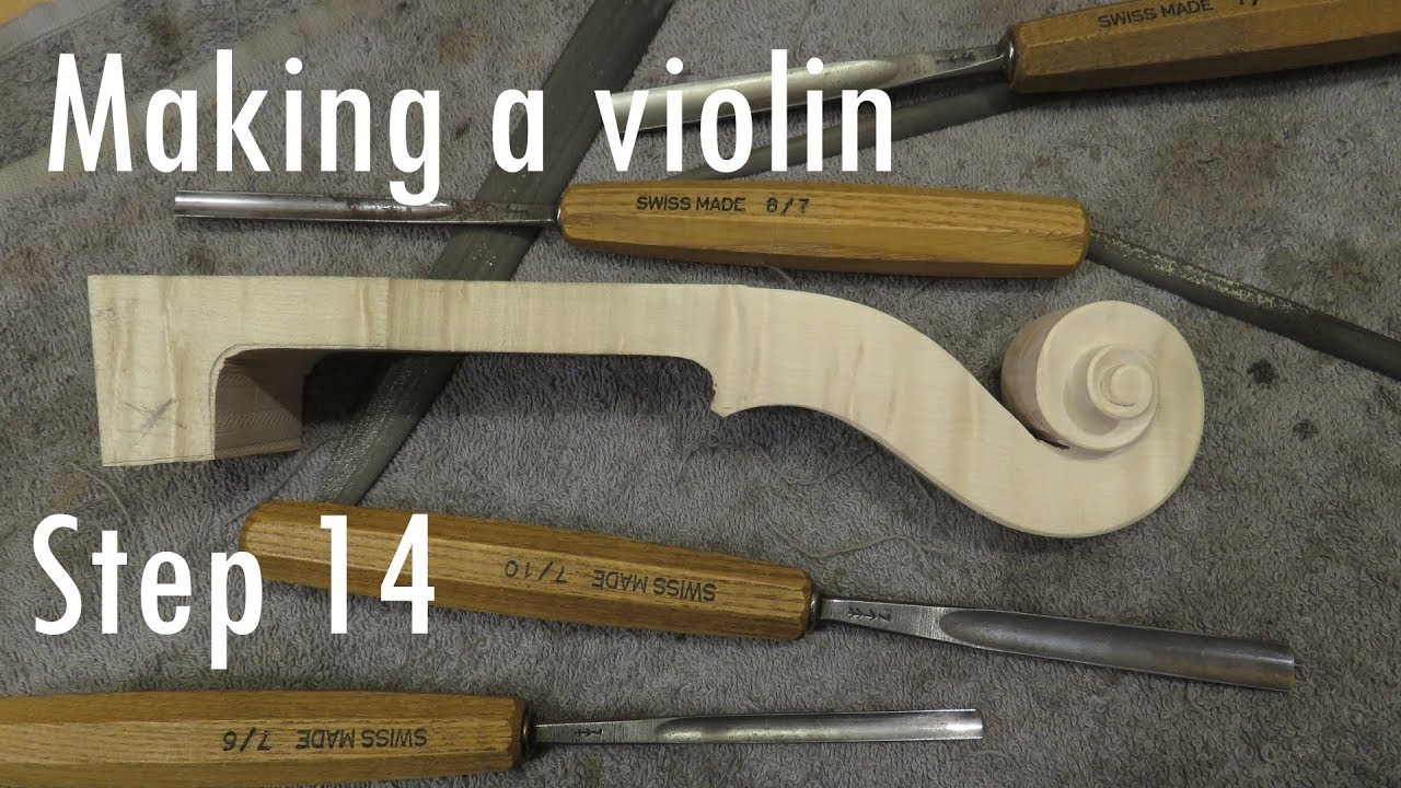 Making a violin - step 14 - making the scroll - YouTube