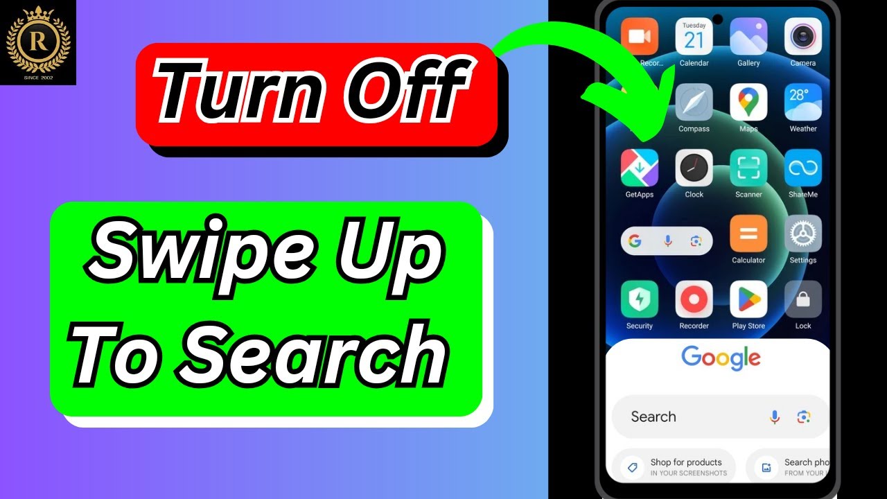 How To Turn Off Swipe Up To Google Search || Swipe Up Krne Par Google ...