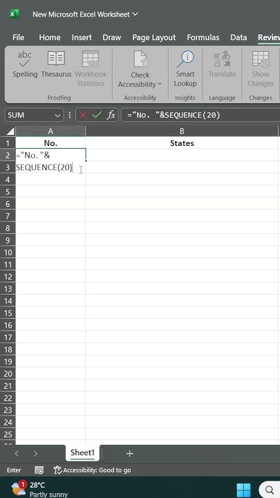 How to create Dynamic number list in excel#shorts #short - YouTube