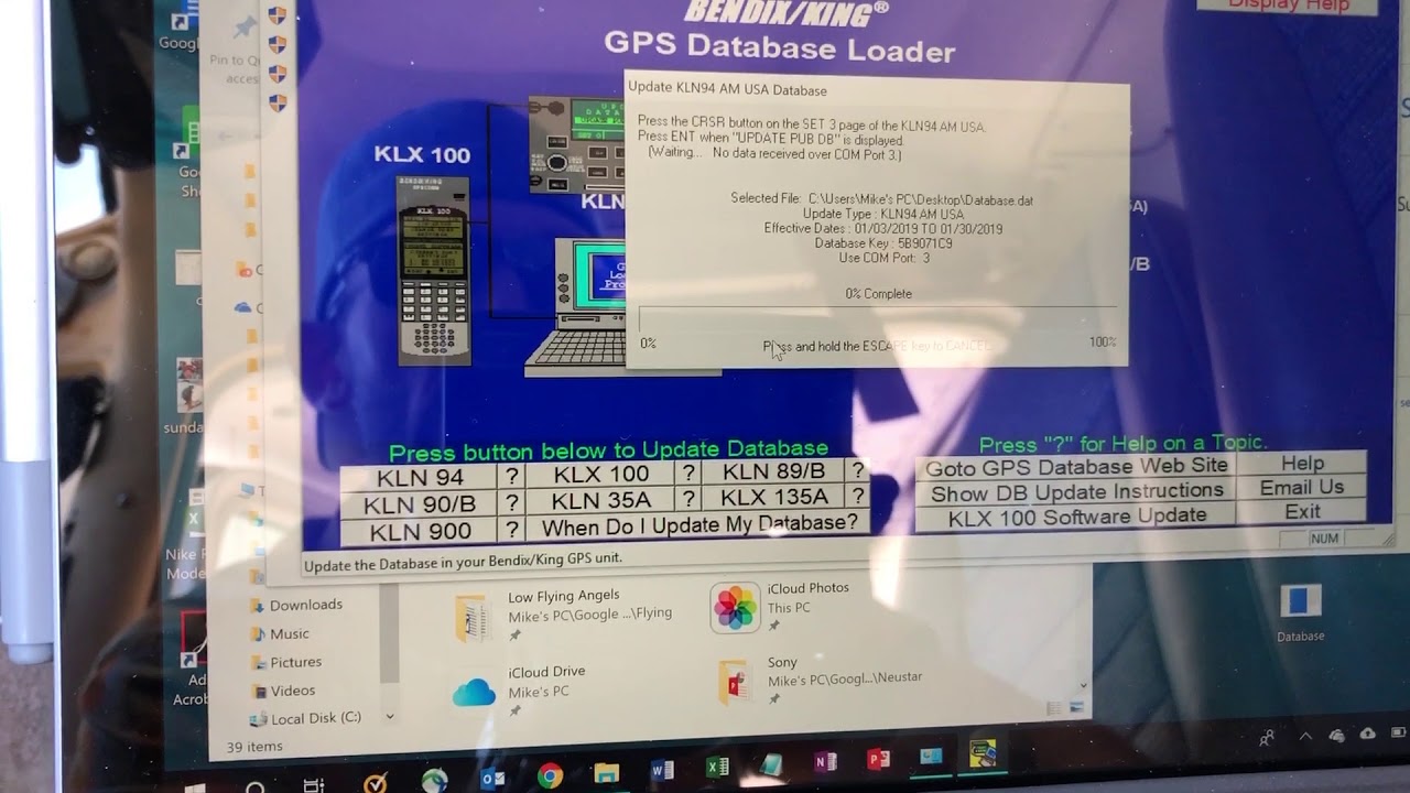 KLN 94 Database Update from Internet Download (Tutorial) - YouTube