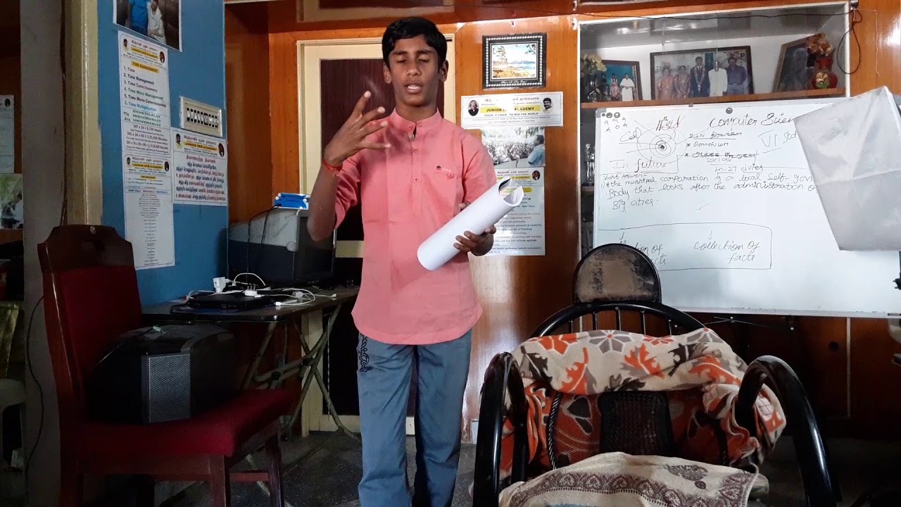 Junior ias academy seminar practice by 8th student sreenath - YouTube
