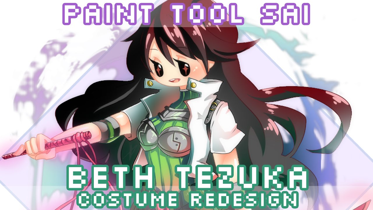 Paint Tool: Beth Tezuka (costume redesign) - YouTube