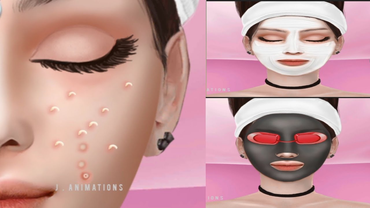 (ASMR) Animation/ skin massage / blackheads removal animation - YouTube