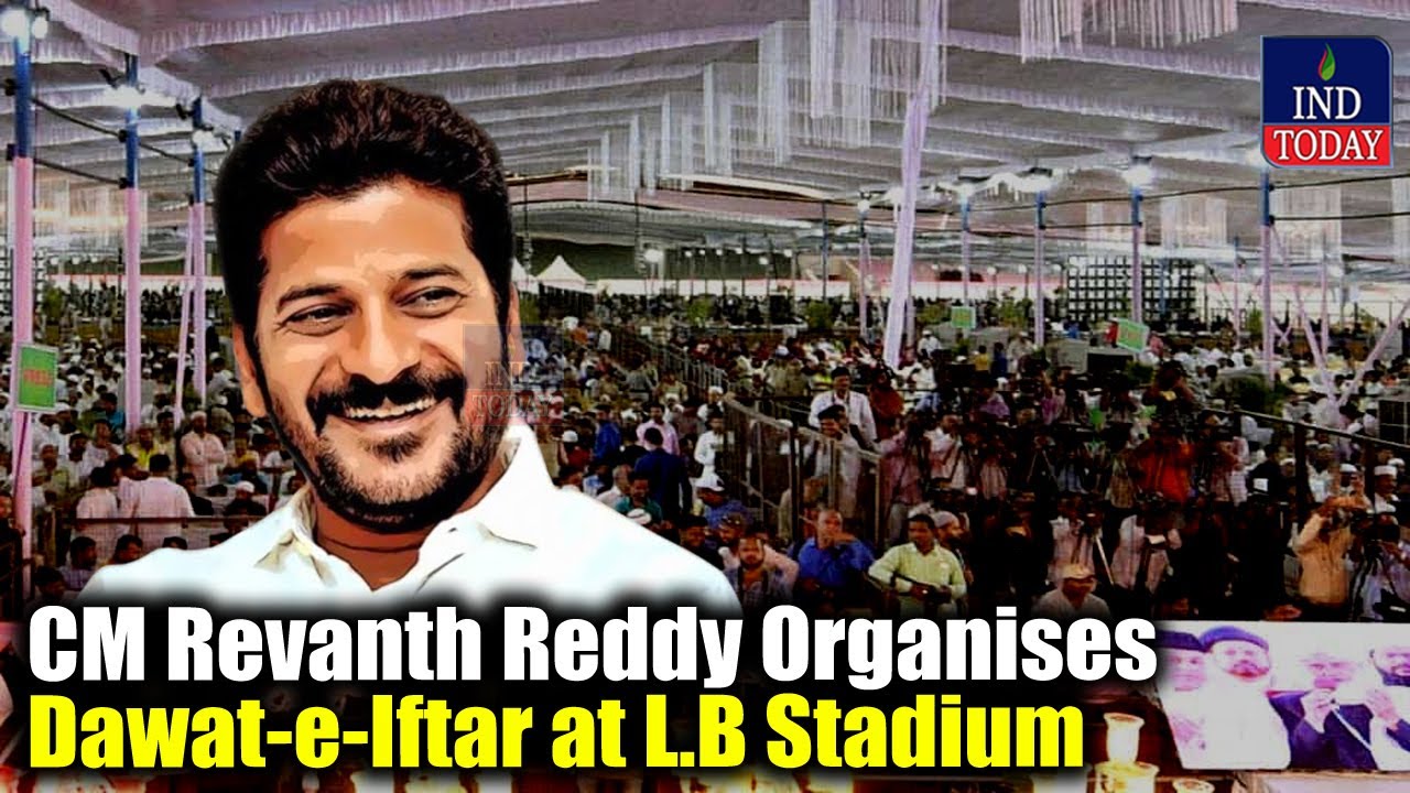 🔴LIVE: CM Revanth Reddy Organises Dawat-e-Iftar at L.B Stadium ...