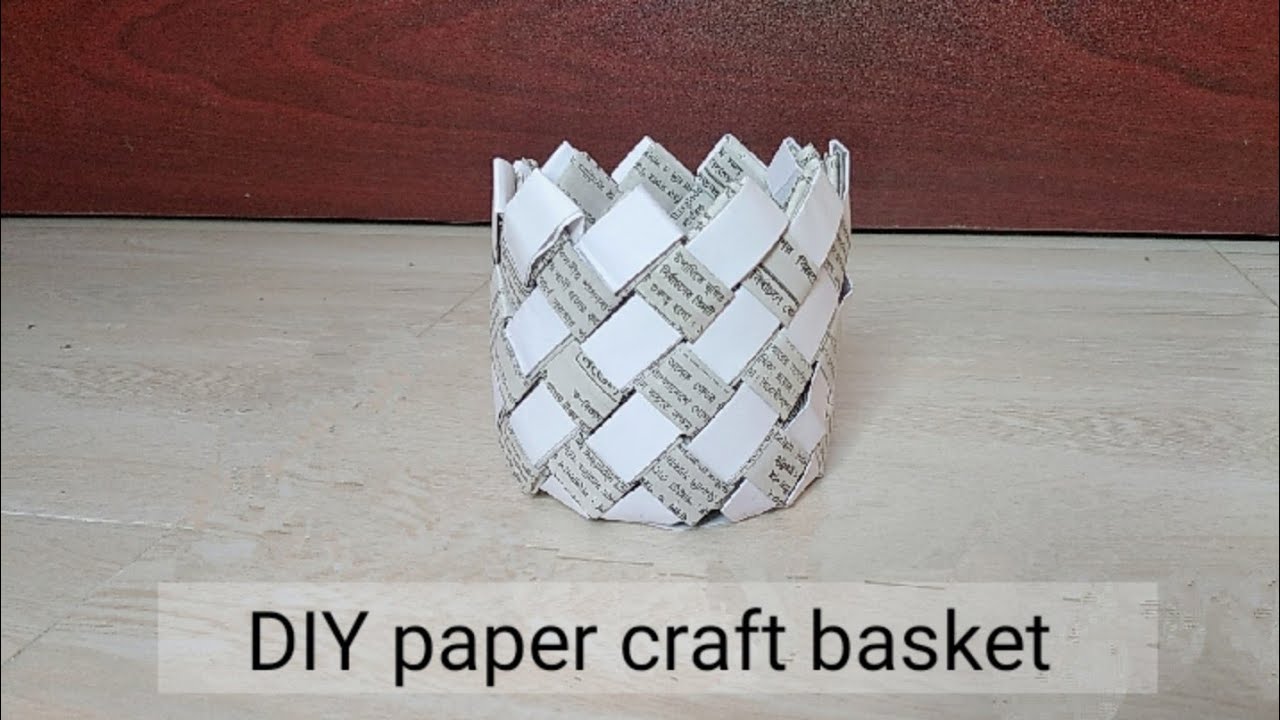 How to make a paper basket out of magazines.DIY old book paper basket ...
