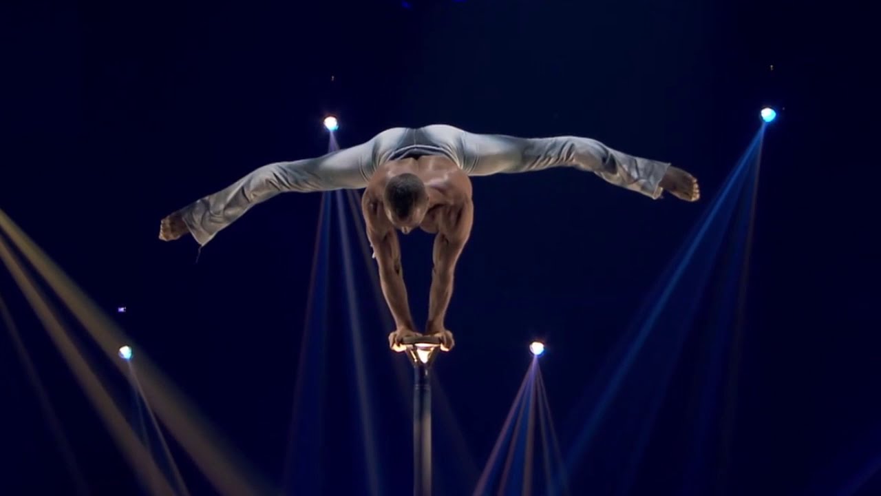 Free Standing Hand Balancing Pole Act - YouTube