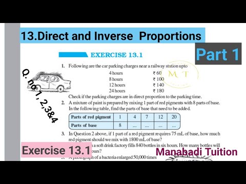 class8 maths |Chapter 13|🤷‍♂️Direct and inverse Proportions| 🙋‍♀ ...