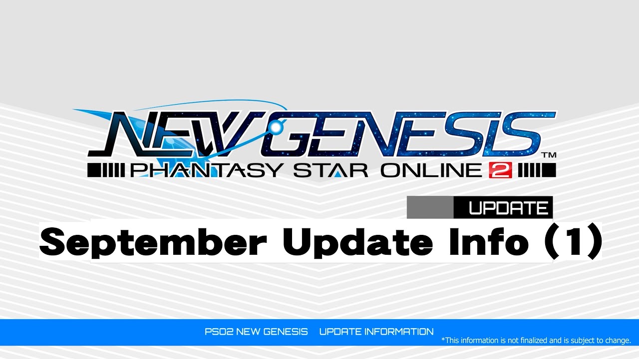 PSO2 NEW GENESIS September Updates 1 Introduction Video - YouTube