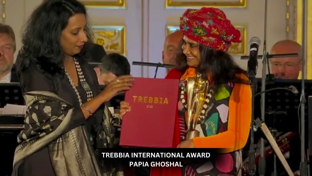 Papia Ghoshal receives Trebbia International Award - YouTube