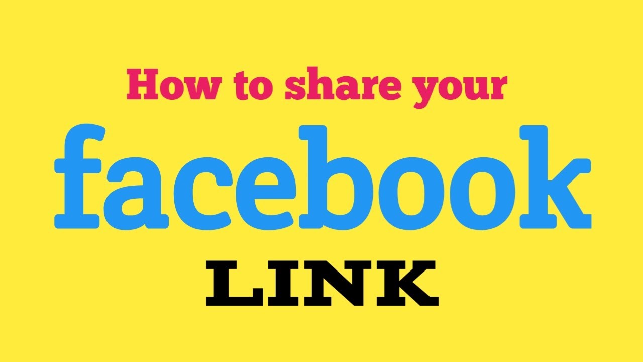 Facebook account & Facebook page link | How to share the link ...