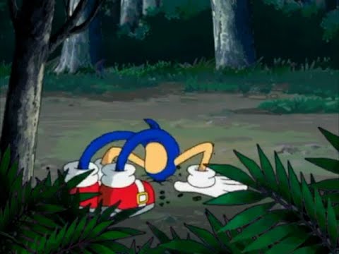 Sonic X Comparison: Sonic Frees Himself Out Of The Ground (Japanese VS English)