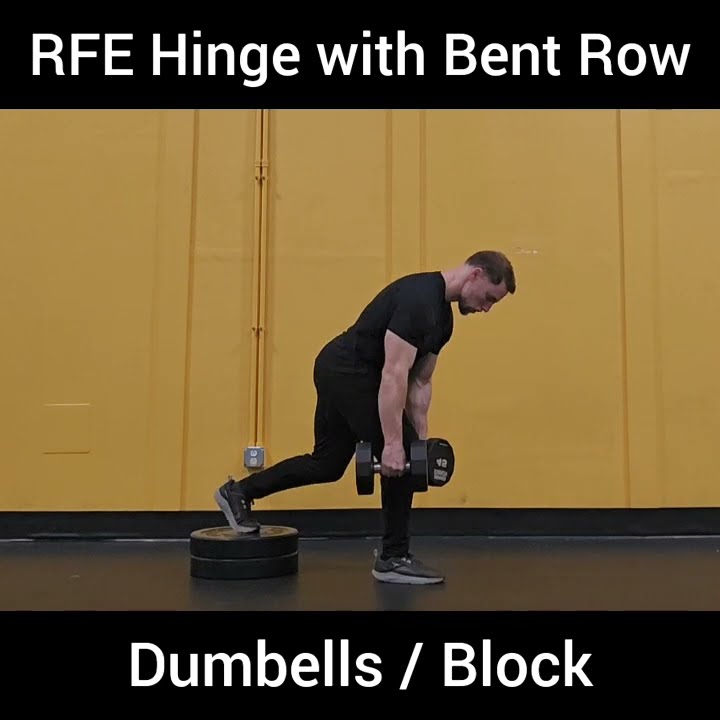 RFE Hinge with Bent Row- DB / Blocks - YouTube