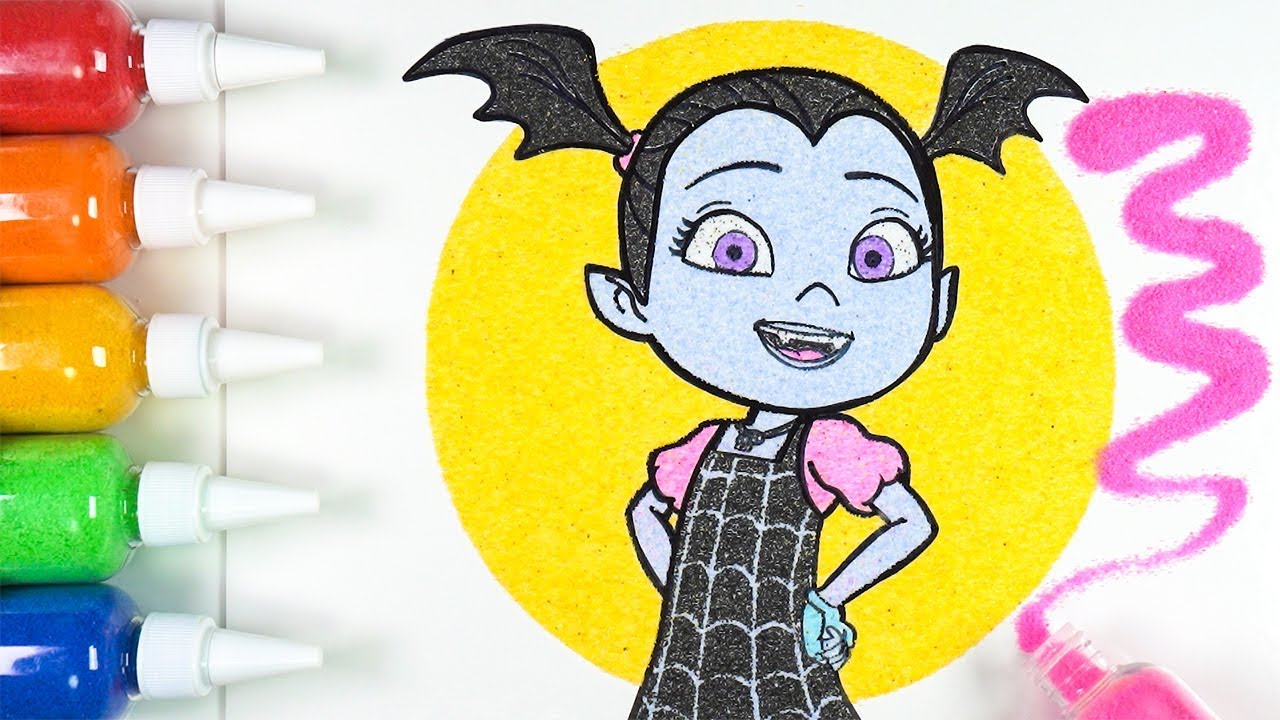 Drawing and Coloring Vampirina! Learn English for Kids - YouTube
