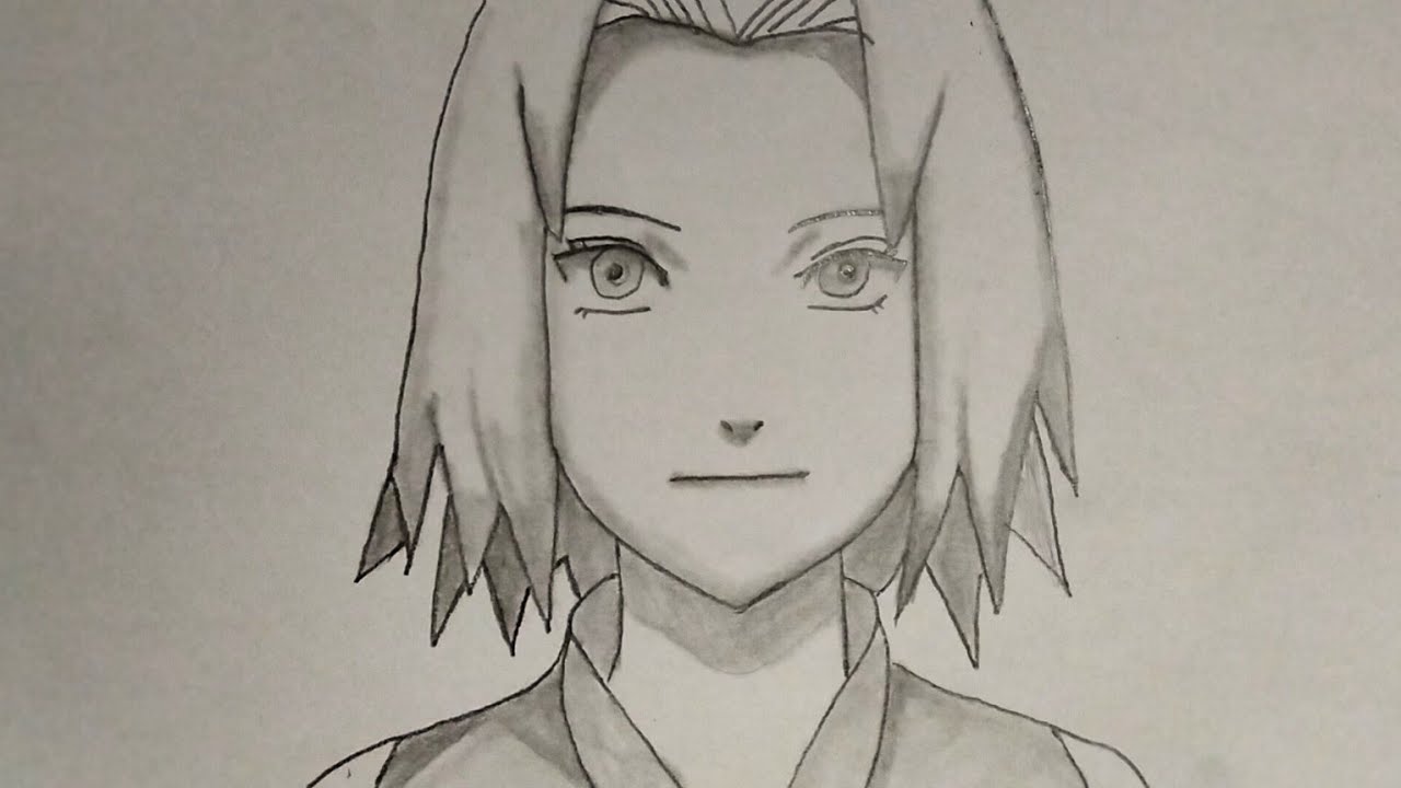 How To Draw Sakura Haruno Step By Step Anime Drawing The Easy Way - YouTube