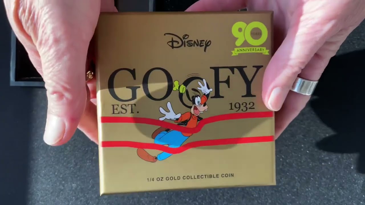 Disney Goofy 90th Anniversary Gold & Silver Coins - YouTube