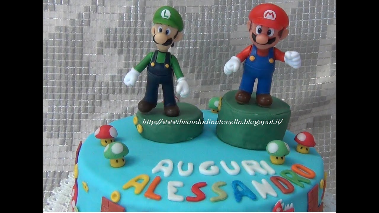 Torta Super Mario Bros,TUTORIAL COME DECORARLA - YouTube