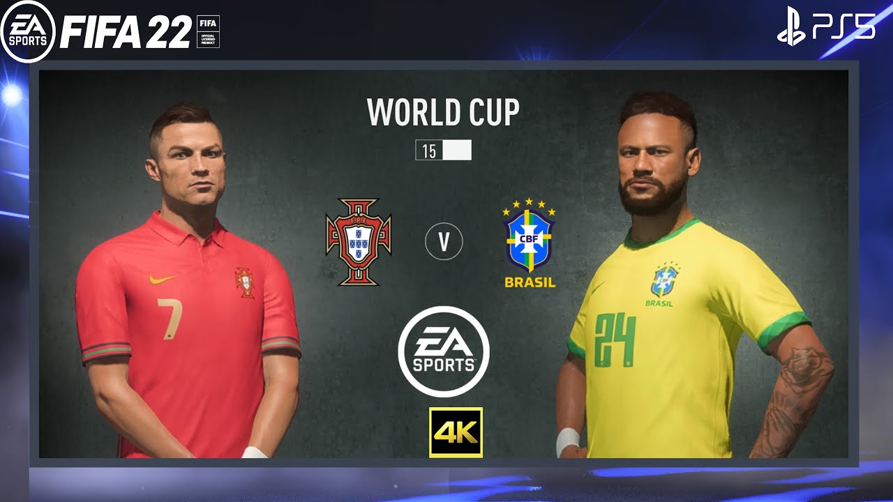 FIFA 22 PS5 | Brazil Vs Portugal | World Cup 2022 | 4K Gameplay - YouTube