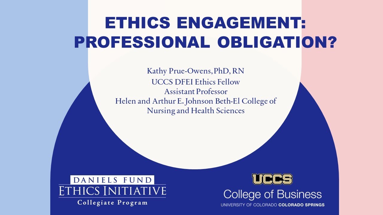 Ethics Engagement: Professional Obligation? - YouTube
