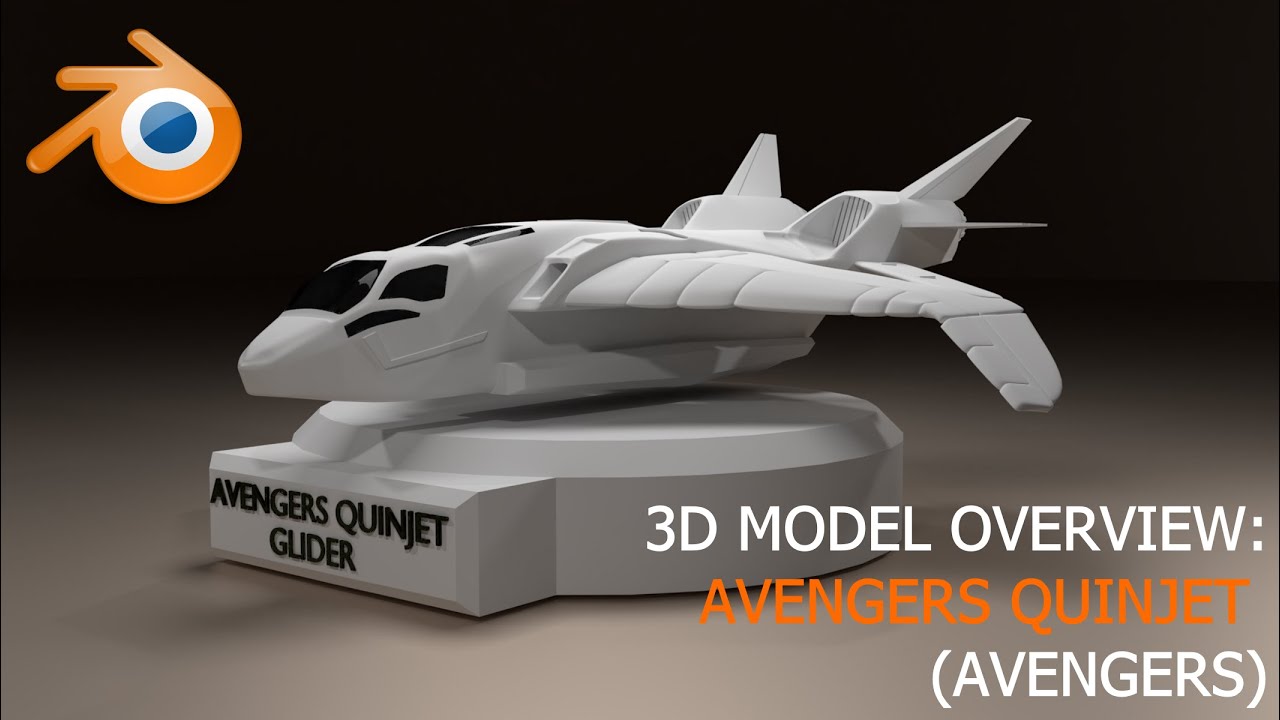 Avengers Quinjet Glider | 3D Model Overview - YouTube
