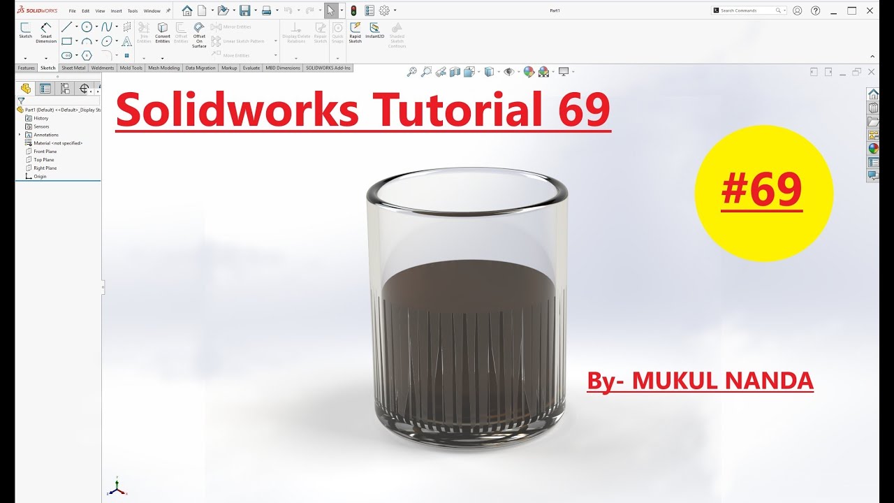 Wine Glass SolidWorks Design| 3D Rendering and Animation | SolidWorks ...
