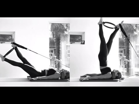 Blue Spandex Leggings Scissors Pilates Home Exercises