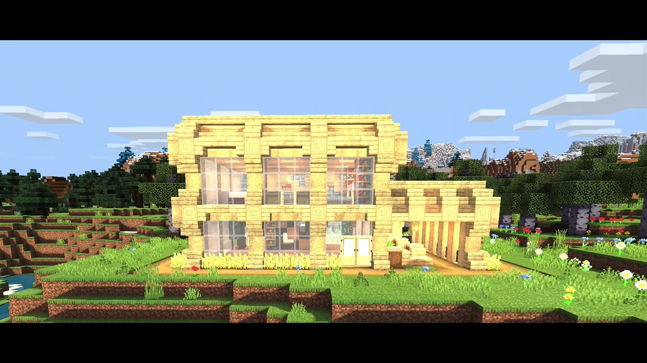 Simple Minecraft Birch House With farm - YouTube