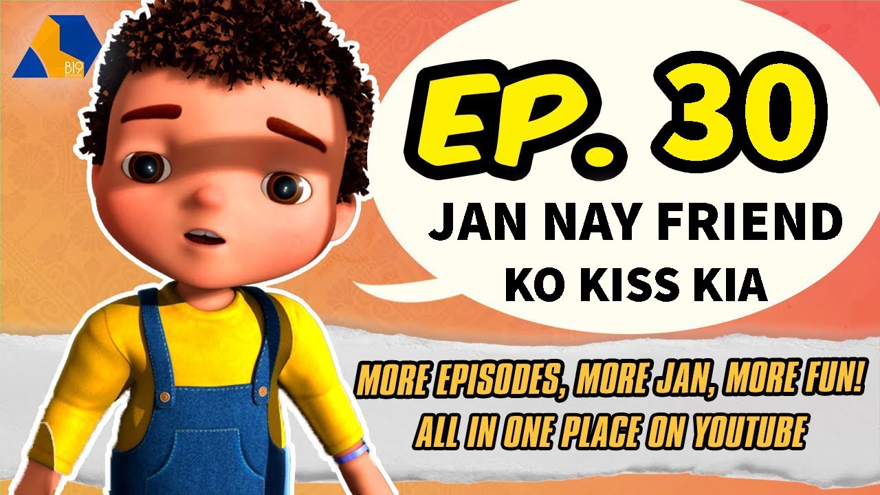 Jan Cartoon In Urdu | Jan Nay Apni Friend Ko Kiss Kia | Official ...
