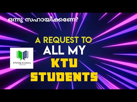 A request to all my ktu students| ktu digi academy - YouTube