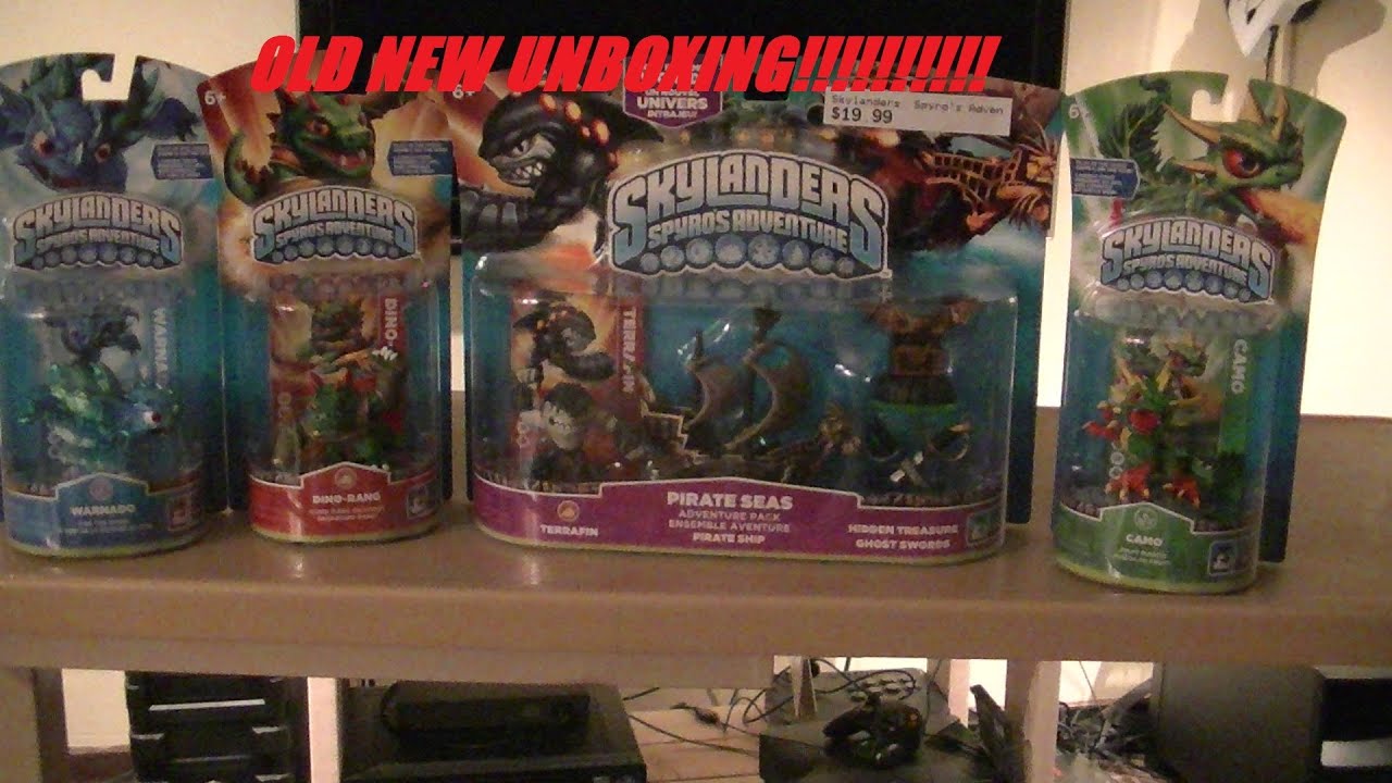 SKYLANDERS GIANTS SPYROS old new UNBOXING WARNADO DINO RANG CAMO - YouTube