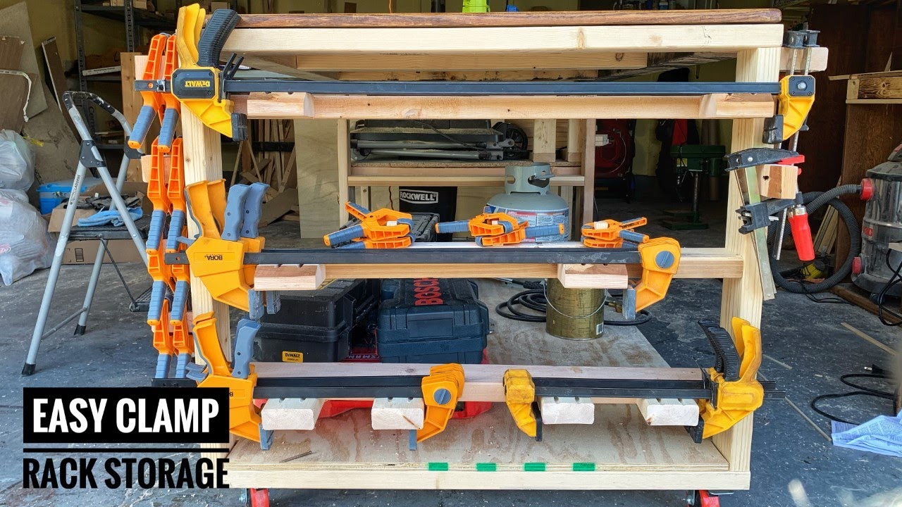 EASY CLAMP STORAGE RACK - WORKBENCH UPGRADE - YouTube
