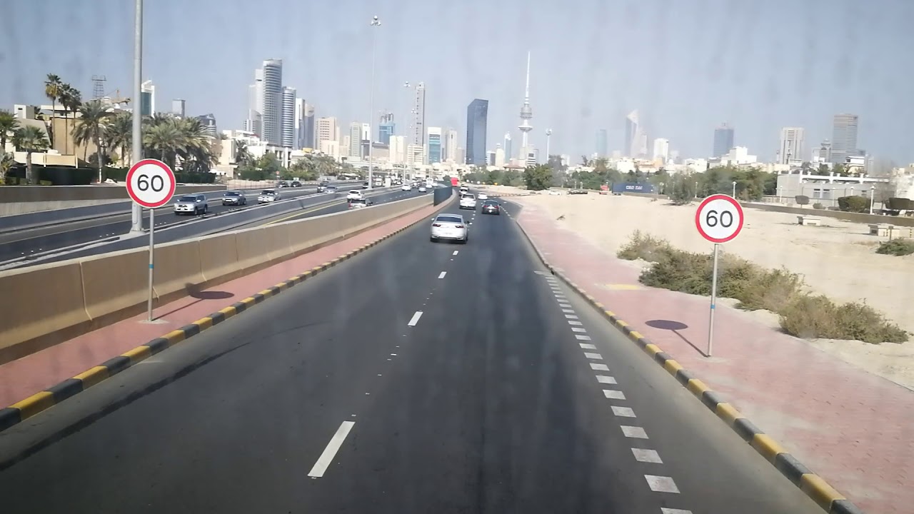 in Kuwait saving driving on the road - YouTube